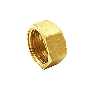 Joywayus Brass Plug Hex Head end Pipe caps 1/2" NPS Female Thread (3/4" ID) with Rubber Gasket (Pack of 4)