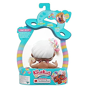 Kindi Kids Scented Sisters 6.5" Doll and 2 Accessories - Mini Mello Includes 1x Baby Doll, 1x Shopkin Rib, 1x Shopkin Dummy