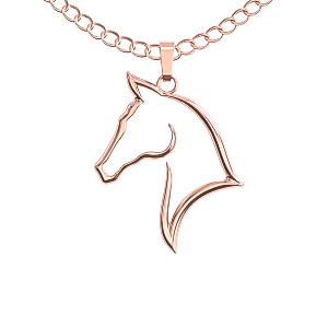 Happy Kisses Horse Necklace - Elegant Horse Themed Jewelry for Girls 8-12 & Women - Charm with Message Card - Equestrian Gifts for “I Love Horses” and Racing