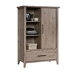 Sauder Summit Station Armoire, L: 36.77" x W: 18.15" x H: 54.53", Laurel Oak Finish