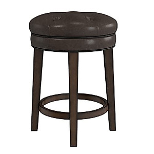 Hillsdale Krauss Backless Swivel Counter Height Stool Counter Stool, Dark Brown