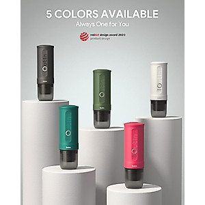 Outin Nano Portable Electric Espresso Machine with 3-4 Min Self-Heating, 20 Bar Mini Small 12V 24V Car Coffee Maker, Compatible with NS Capsule & Ground Coffee for Camping, Travel, RV, Hiking, Office