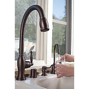 Newport Brass 2510-5103 Nadya Single Handle Kitchen Faucet with Pull-down Spray, Venetian Bronze