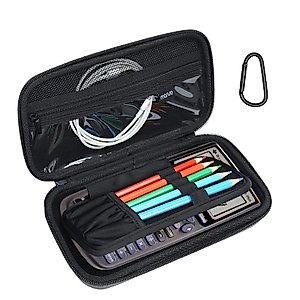 MOSISO EVA Hard Carrying Case Compatible with Texas Instruments TI-84/TI-83 Plus CE TI-85 TI-89 Graphing Calculator & Compatible with Casio fx-9860GII, Waterproof Travel Storage Bag with Handle,Black