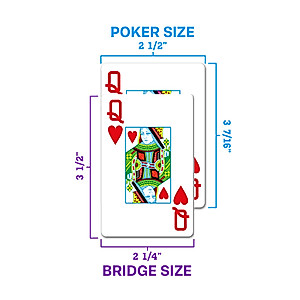 Copag 1546 Neoteric Design 100% Plastic Playing Cards, Bridge Size (Narrow) Green/Red Double Deck Set (Jumbo Index)