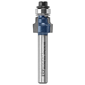 BOSCH 85316MC 1/2 In. x 3/8 In. Carbide-Tipped Smooth-Edge Laminate Trim Router Bit