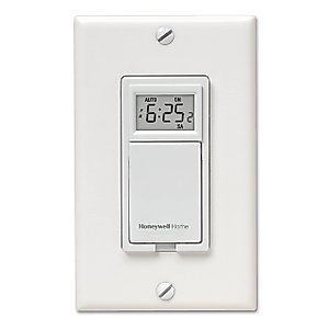 Honeywell Home RPLS730B1000 7-Day Programmable Light Switch Timer, White