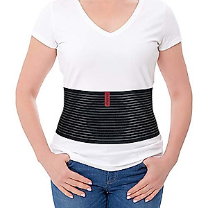 ORTONYX Umbilical Hernia Belt for Men and Women - Abdominal Support Binder with Compression Pad - Navel Ventral Epigastric Incisional and Belly Button Hernias Surgery Prevention Aid (Large-XXL)