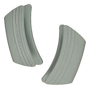 Le Creuset Silicone Set of 2 Handle Grips, 5" x 2 1/2" each, Sea Salt