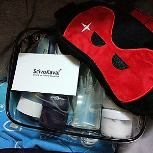 ScivoKaval Clear Carry-On Travel Toiletry Bag TSA 3 1 1 Airline Quart Bag 1 Quart Sized with Zipper for Men and Women 1 Pack