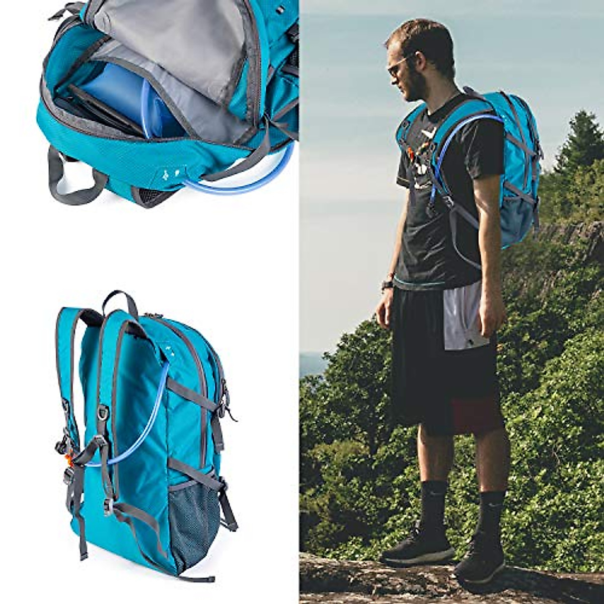 Sharkborough NODLAND 40L Lightweight Hiking Backpack Water Resistant Packable Daypack