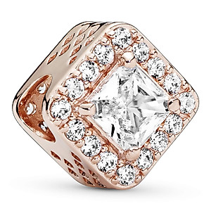 Pandora Geometric Radiance Charm Bracelet Charm Timeless Bracelets - Stunning Women's Jewelry - Gift for Women in Your Life - Made Rose & Cubic Zirconia