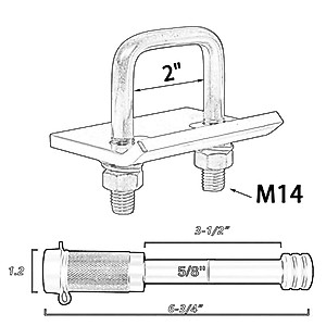 Hitch Tightener for 1.25" and 2" Hitches Hitch Tightener Anti-Rattle Stabilizer Rust-Free Heavy Duty Lock Down Easy Installation Quiet(with 5/8-Inch Pin Diameter Trailer Hitch Lock)