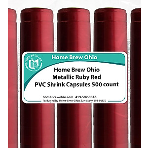 Metallic Ruby Red PVC Shrink Capsules-500 Count