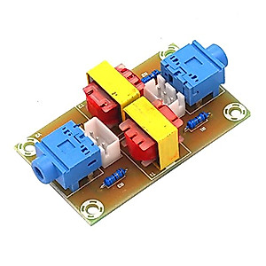 HiLetgo 2pcs XH-M372 Stereo Audio Isolator Vehicle Common Ground Interference Elimination Current Noise Isolation Transformer Coupler with 3.5mm Audio Socket