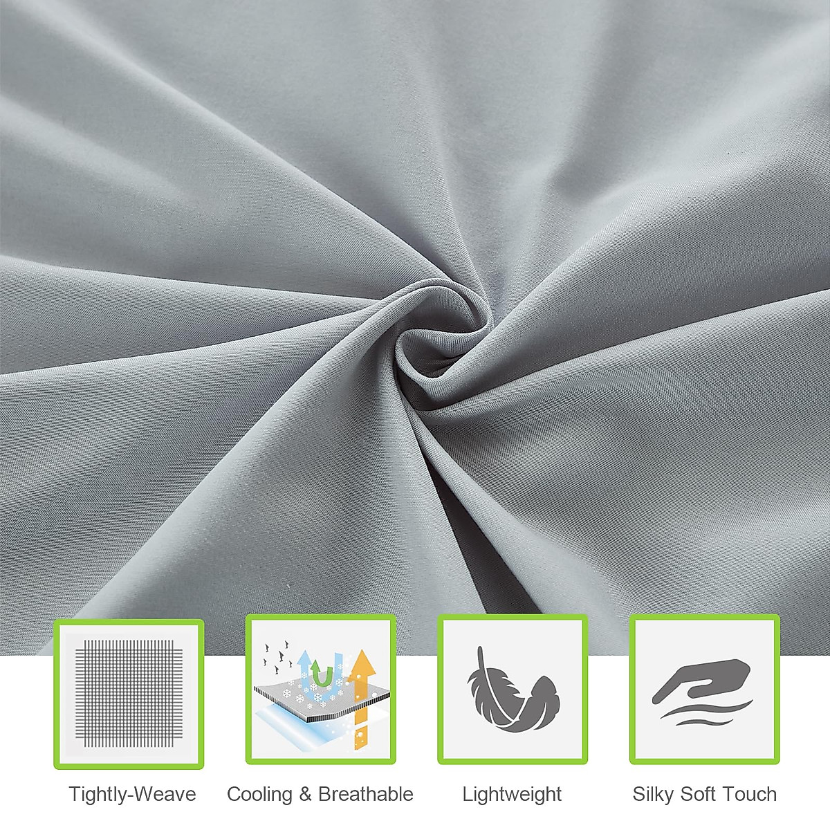 ILAVANDE Queen Sheets Set 4 Piece,Hotel Luxury Super Soft 1800 Series Microfiber Queen Bed Sheets Set-Wrinkle Free & Breathable-14 Deep Pocket Sheets for Queen Size Bed(Queen,Light Grey)