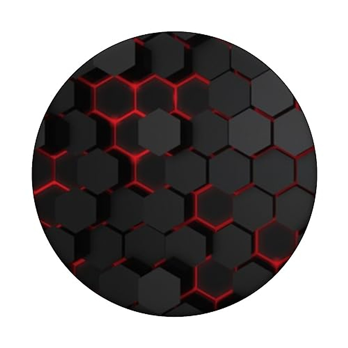 Cool Techno Red Black Honeycomb Abstract PopSockets PopGrip: Swappable Grip for Phones & Tablets PopSockets Standard PopGrip