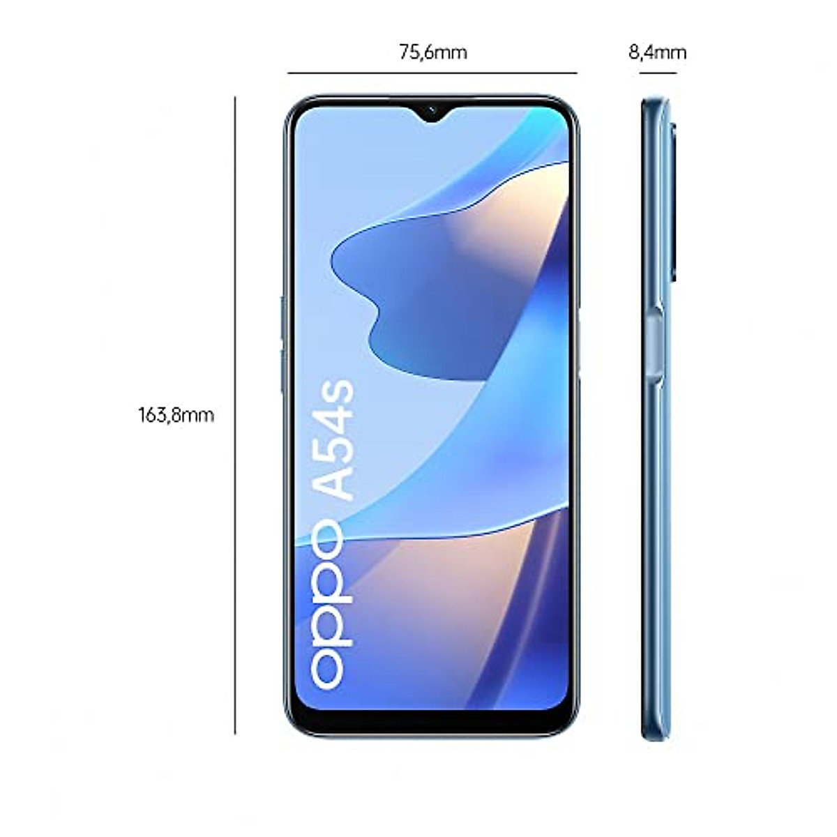 OPPO A54s Dual-SIM 128GB ROM + 4GB RAM (GSM only No CDMA) Factory Unlocked 4G/LTE Smartphone (Pearl Blue) - International Version