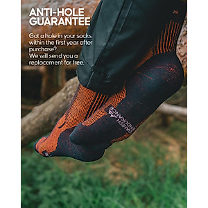 DANISH ENDURANCE Merino Wool Light Hiking Socks, Cushioned & Moisture Wicking Hiking Socks, Men, Women & Kids, 3 Pack