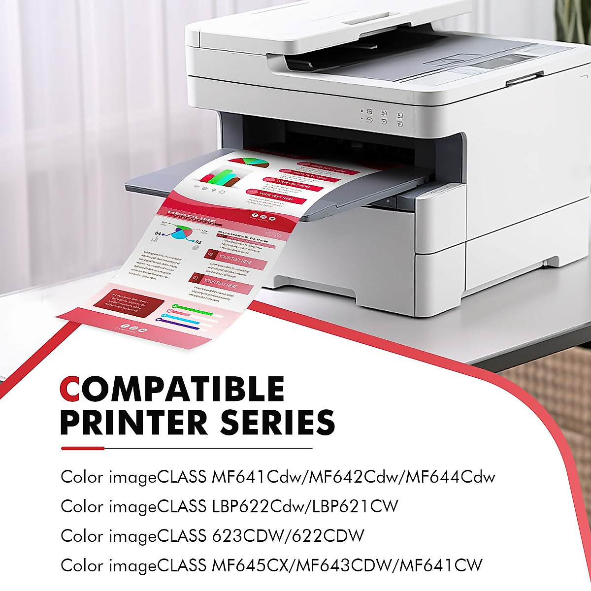 Toner Bank Compatible 054 Toner Cartridge Replacement for Canon 054H 054 CRG054H Color ImageCLASS MF644Cdw MF642Cdw LBP622Cdw MF641Cw MF644 MF642 High Yield Printer Black Ink 2-Pack