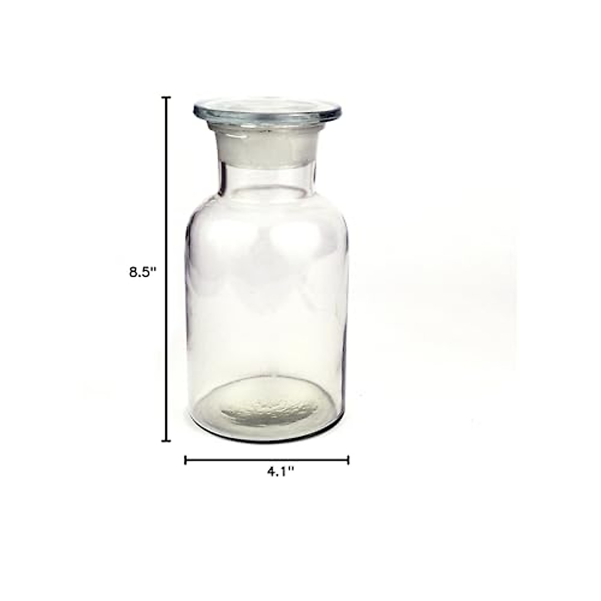 EISCO Labs Reagent Bottle, Soda Glass, Wide Neck with Stopper, 1000 mL