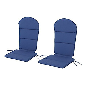 Christopher Knight Home Terry Outdoor Water-Resistant Adirondack Chair Cushions (Set of 2), Navy Blue, 2 Count (Pack of 1)