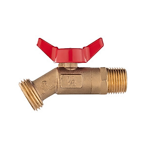 EFIELD 1/4-Turn Brass Sillcock Hose Bibb Valve 3/4" Male NPT Inlet ×3/4" Male GHT Threaded Garden Hose Outlet/Connector