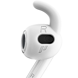 Proof Labs 3 Pairs AirPods 3 Ear Hooks Covers [Added Storage Pouch] Grip Tips Anti Slip Wings Accessories Compatible with Apple AirPod 3rd Generation (White, Medium)