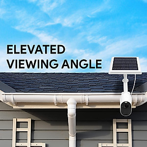 Wasserstein Bundle - Arlo 2-Pack White Solar Panel & 2-Pack 2-in-1 White Universal Gutter Mount Compatible with Arlo Ultra/Ultra 2, Arlo Pro 3/Pro 4, & Arlo Floodlight