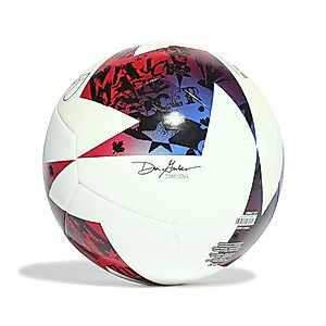 adidas MLS Training Soccer Ball, White/Blue/Red, 4