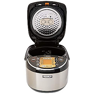 Zojirushi Pressure Induction Heating Rice Cooker & Warmer, 10 Cup, Stainless Black, Made in Japan and CD-NAC50BM Micom Water Boiler & Warmer, 5.0 Liter, Metallic Black