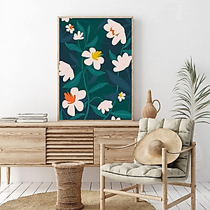 cupmod 6 Pack Paint by Numbers for Kids and Adults- DIY Acrylic Painting Paint by Numbers Kits on Canvas Without Frame, Simple Flower Oil Painting for Home Wall Decor 12x16inch