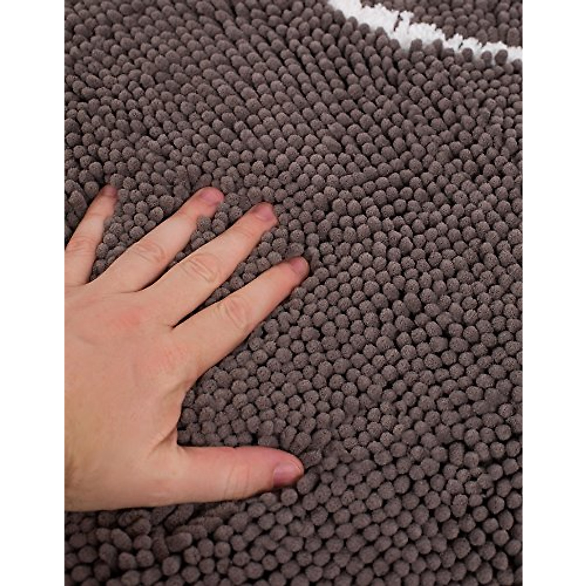 Internet's Best Chenille Dog Doormat - 60 x 30 - Absorbent Surface - Non-Skid Bottom - Protects Floors - Grey