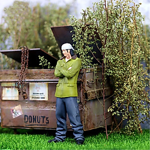 Cayway Miniature Shrubs Model Bushes Long Shrub Vegetation Groups Static Grass Tuft for DIY Model Train Landscape Railroad Scenery, Green