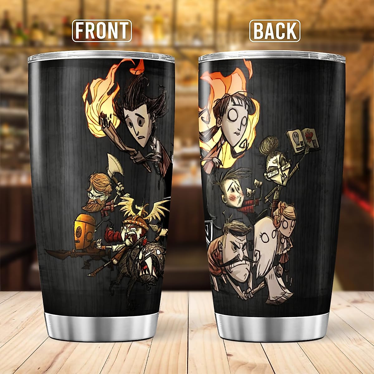 Tumbler Dont Coffee Stainless Steel Starve 20 30 Oz Office Together Tea Travel Insulated Hot Iced