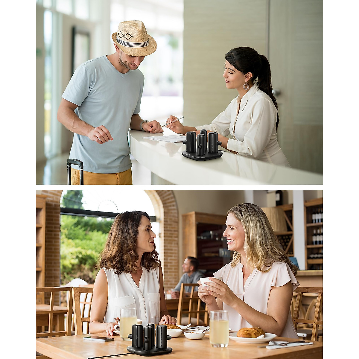 VIYISI Portable Charger Station USB C 5000mAh, 4 Pcs Fast Charging Power Bank with Charging Dock, Battery Pack Charging Kit for iPhone 15 Samsung Google LG Android Type-C Phones