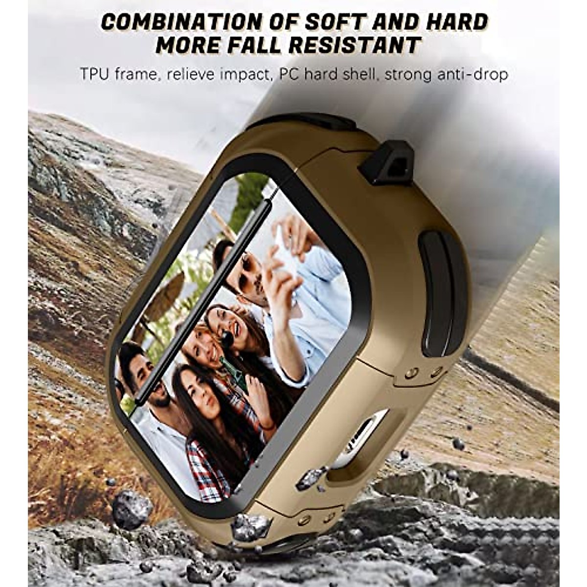 HGG Custom Case Compatible with Airpods Pro Case,Personalized Two-Color Design Sturdy Shockproof Protective Case for Airpods Pro,with Anti-Lost Rope (Custom Photo)
