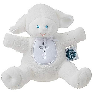 Mary Meyer Baby Rattle Soft Toy, 5-Inches, Christening Lamb,White
