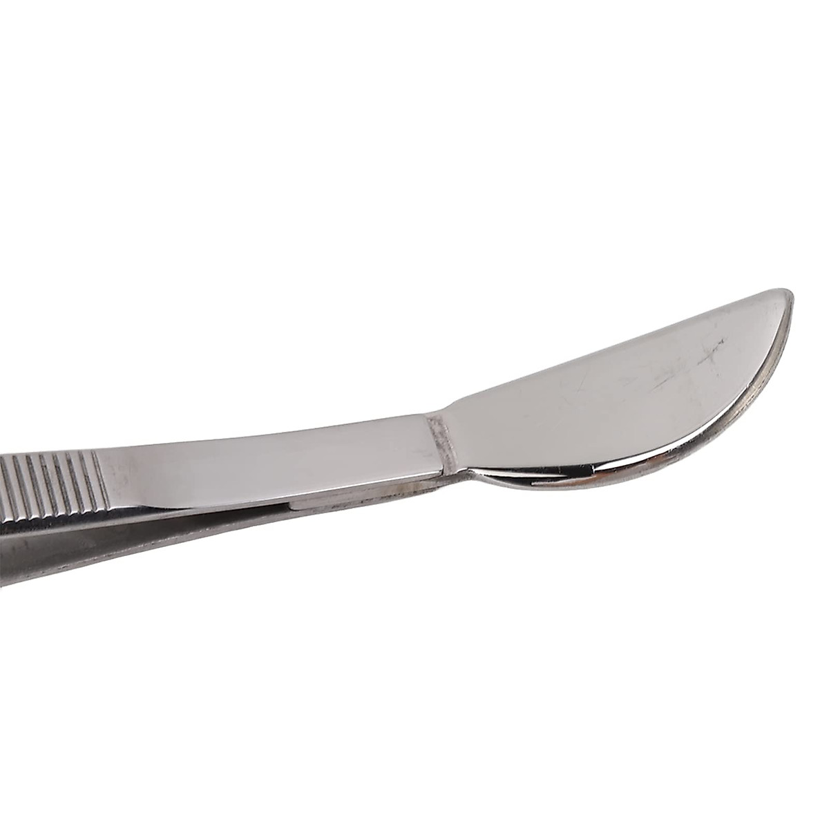 TOPINCN Bonsai Tweezers, Stainless Steel Long Plant Tweezers with Moon Spatula Head, Home Garden Potted Loosening Soil Plan Grass (Bent)