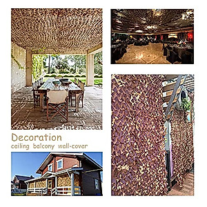 Camouflage Net Camo Netting Blinds Dual Mesh for Hunt Decor Courtyard Sunshade Camp Photo Farm Factory Shelter Car Concealment Party Exhibit Backdrop Paintball Curtain Ceiling Fence Canopy Cover