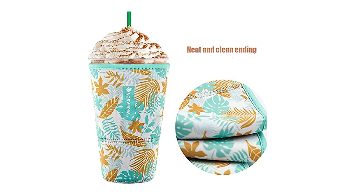 Reusable Iced Coffee Insulator Sleeves - Cold Drinks & No Mess