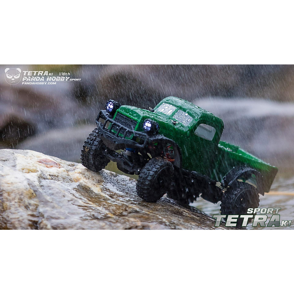 PANDA HOBBY Sport Tetra K1 1/18 RTR Scale 4x4 Rock Crawler 4wd Off-Road Vehicle (Green)