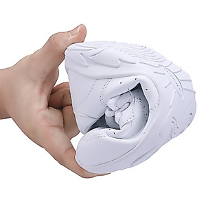 FUQIAO Girls White Cheer Shoes Women Lightweight Cheerleading Shoes Competition Sneakers White 3 Big Kid