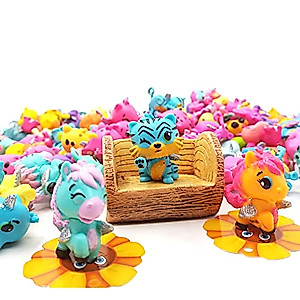 Beauy Girl Cute Miniature Pet Doll, 20 Pcs Random Mini Cute Pets Toy Doll Set Cake Topper Decoration Plant Pot Craft Dollhouse Decor