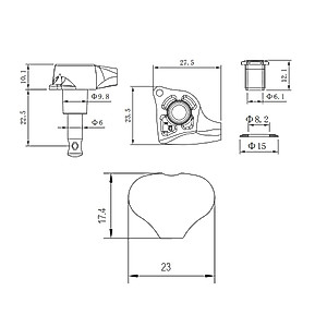 Guyker 6Pcs Guitar Machine Heads (3L + 3R) – 1:21 Sealed Tuning Key Pegs Tuners Set Replacement for ST Tele SG Style Electric or Acoustic Guitars – Chrome
