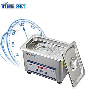 CXRCY 0.8L Ultrasonic Cleaner Lab Diamond Cleaner Machine with Timer for Jewelry Diamond Rings Watch Glasses Parts Circuit Board Dental Instruments
