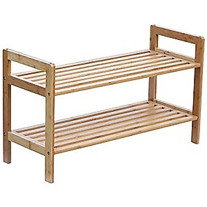 Oceanstar 2-Tier Bamboo Shoe Rack, Brown, SR1309
