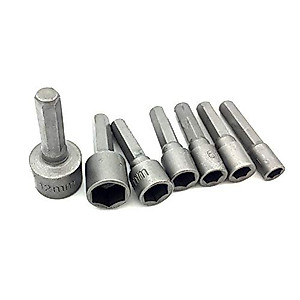 PANOVOS 14pcs Power Nuts Driver Drill Bit Tools Set Metric Socket Wrench Screw 1/4'' Driver Hex Keys