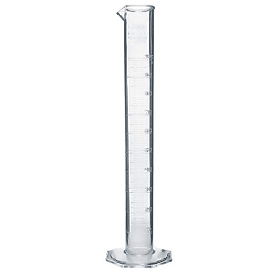 EISCO Graduated Cylinder, 100mL - Class B Tolerance - Octagonal Base - TPX Plastic - Industrial Quality, Autoclavable