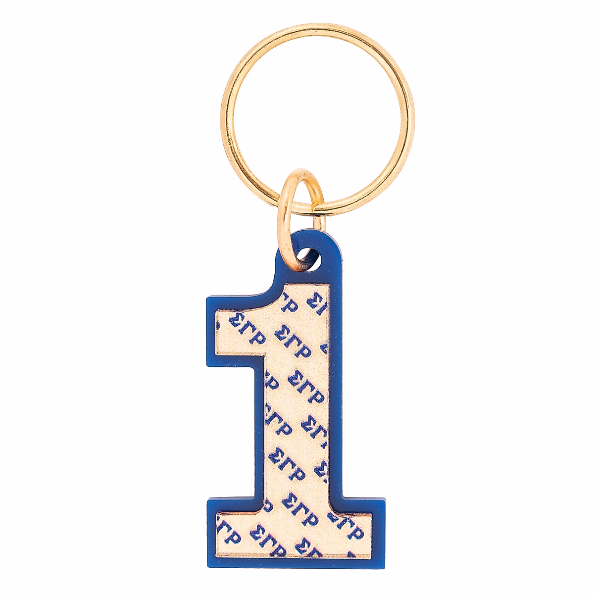 Desert Cactus Sigma Gamma Rho Keychain Line Number # Cross Over Initiation Acrylic Mirrored Decorative SGR Divine 9 (#1 Line Number Keychain)